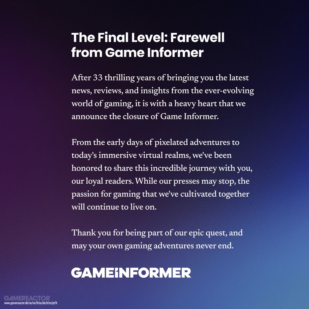 GameStop immediately closes Game Informer, the longest-running US video ...