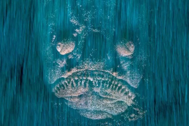 This fish looks like a ghost buried at the bottom of the sea ...