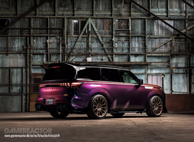 Take a look at this Infinity SUV with a GT-R engine on the inside ...