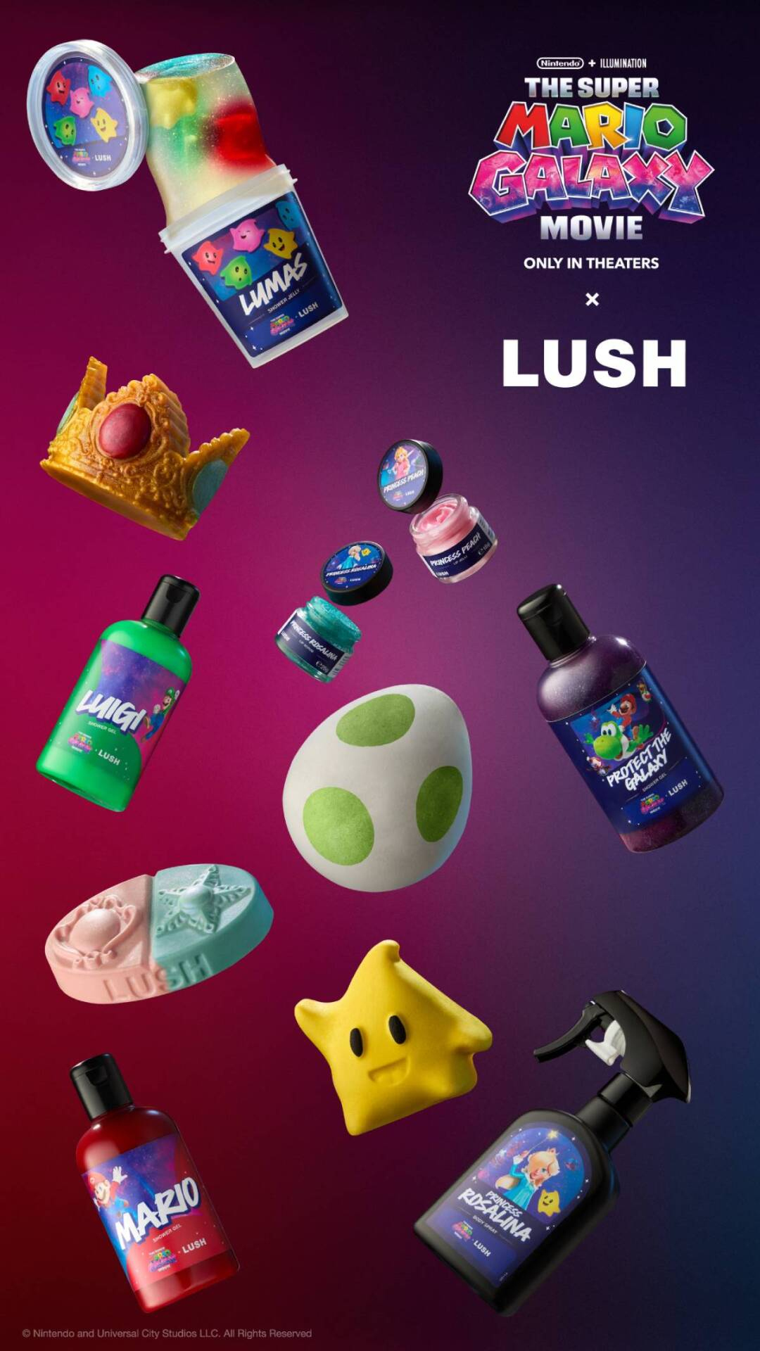 Lush launches a The Super Mario Galaxy Movie collaboration starting today