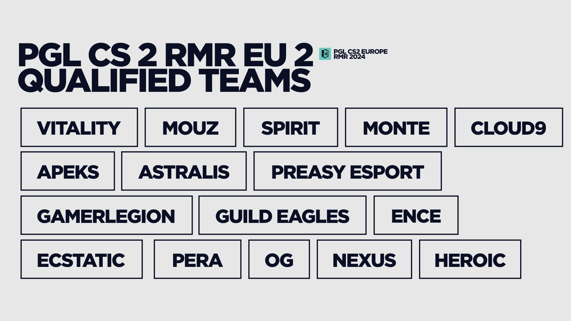 PGL announces the 32 European teams competing for spots in the PGL ...