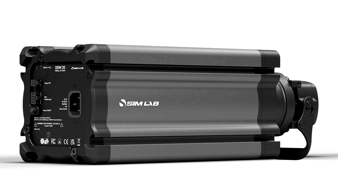 This is Simlab's first wheelbase, the DDX Torquesync - - Gamereactor