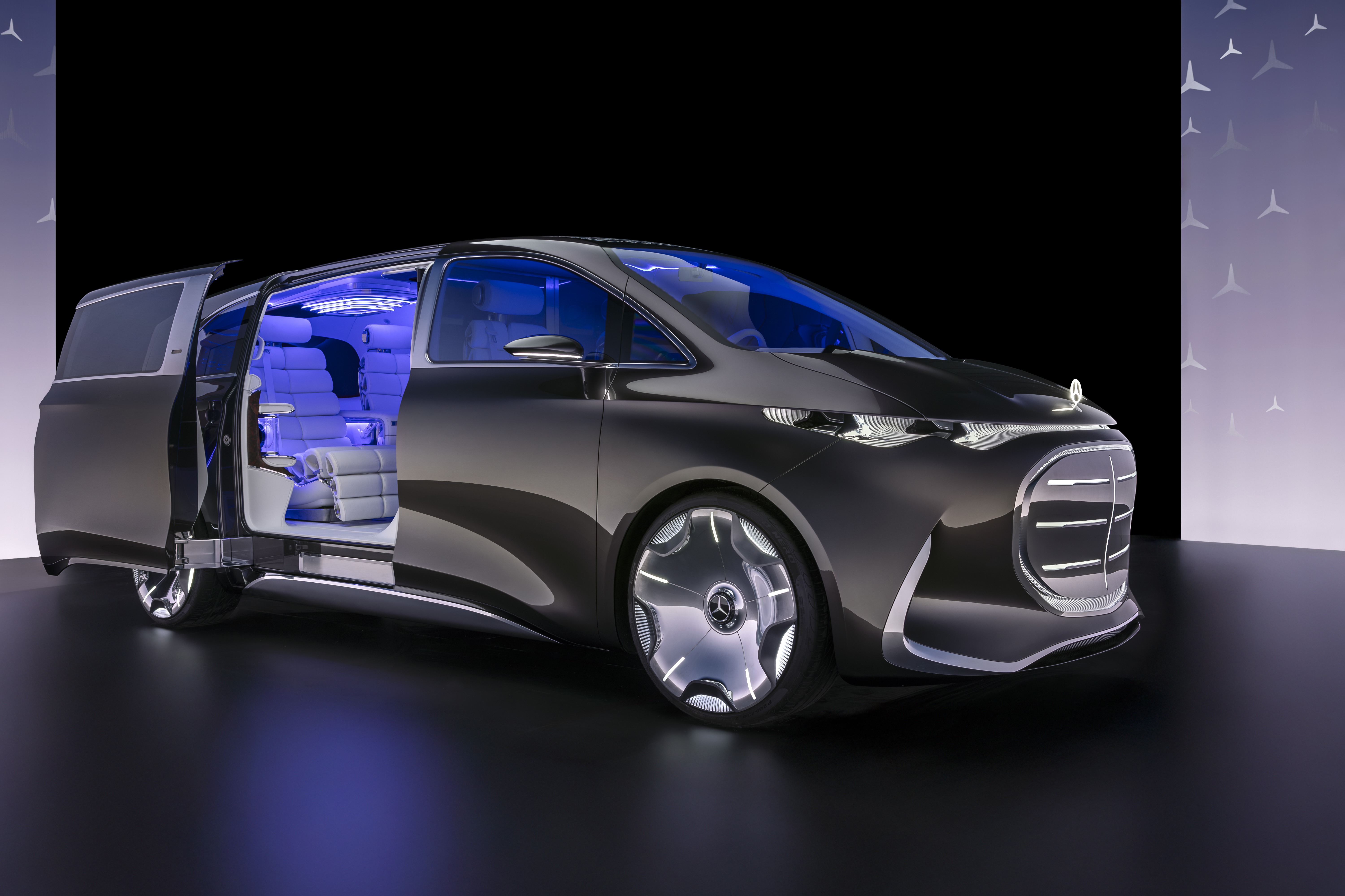 Mercedes-Benz presents new luxury van model that comes with a 65-inch ...