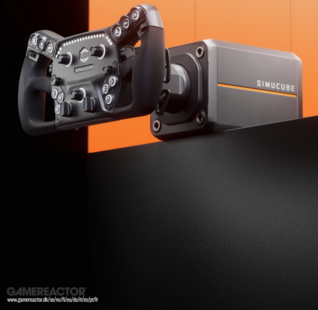 This is the brand new Simcube 3 DD wheel base - - Gamereactor