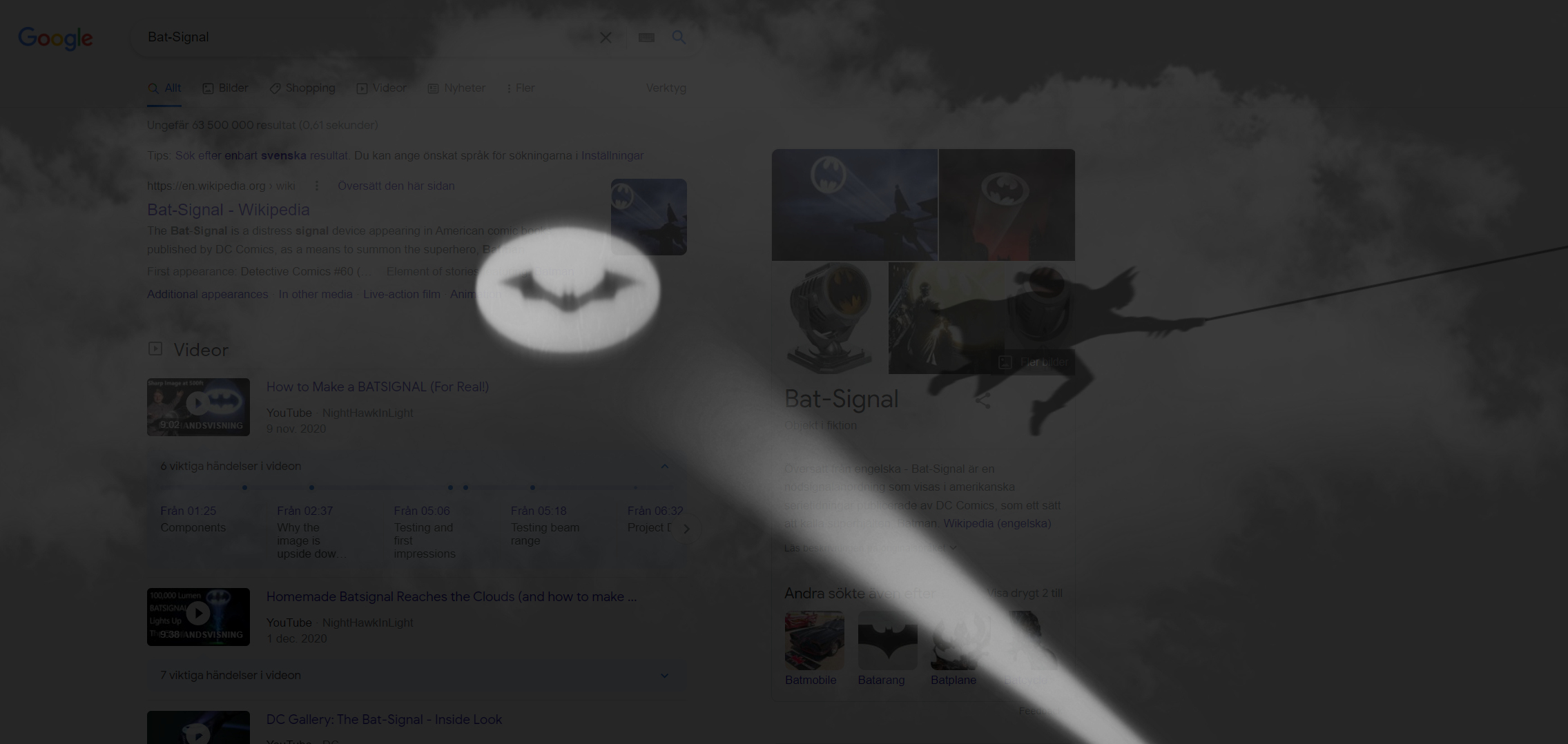 Google launches a Batman easter egg - - Gamereactor