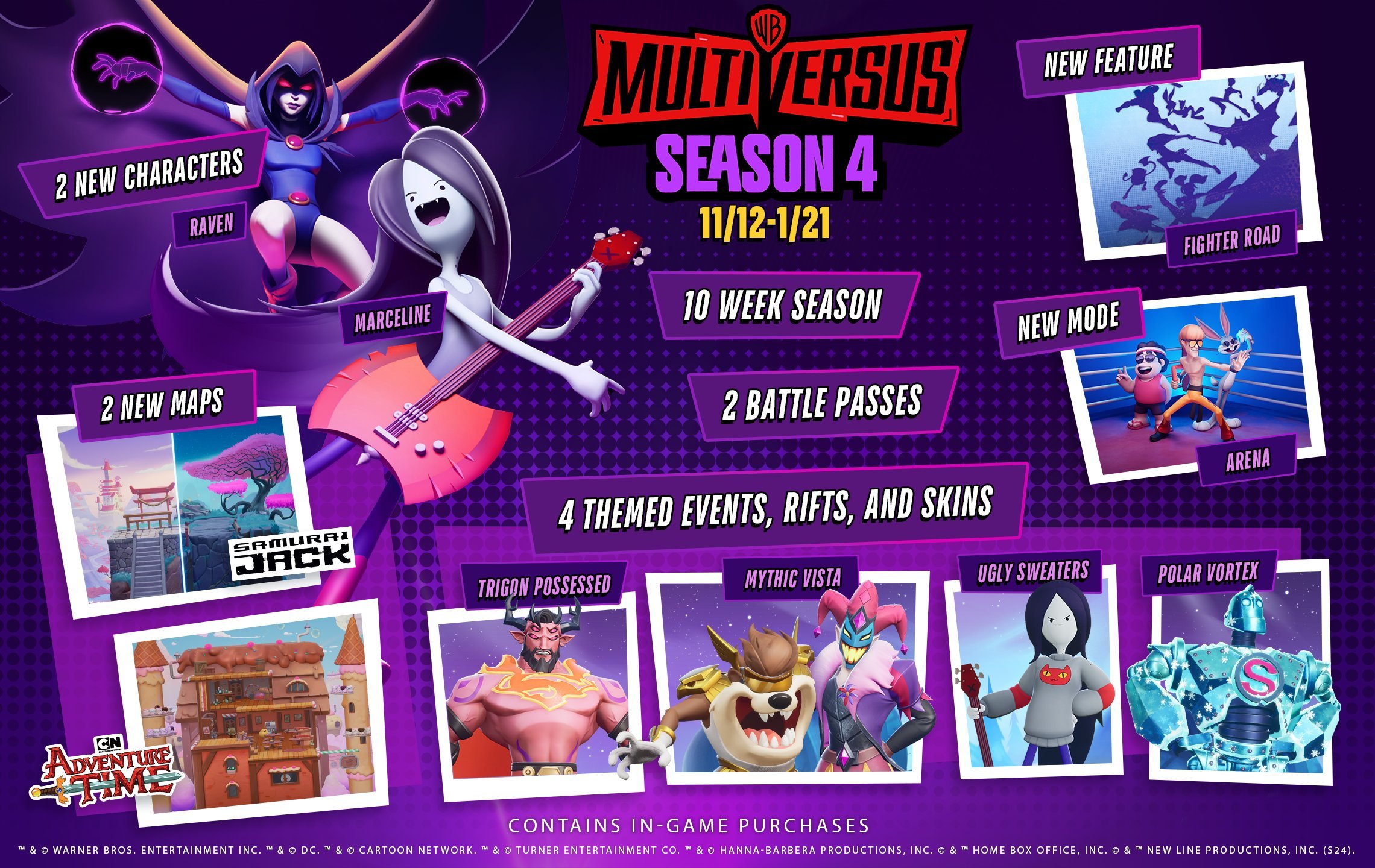 Raven and Marceline headline MultiVersus: Season 4