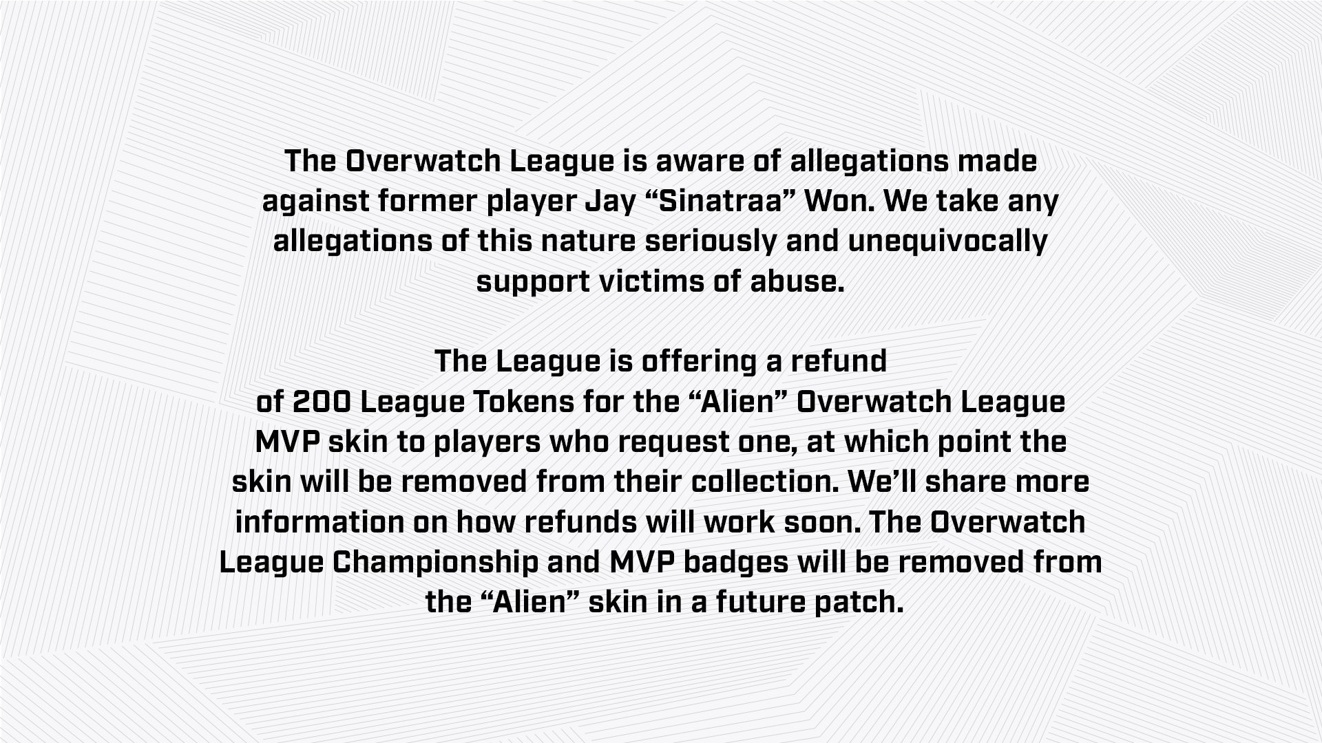 Sentinels and former San Francisco Shock player Jay "Sinatraa" Won has ...