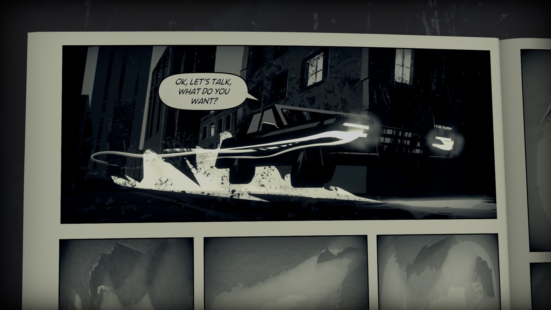 Liberated is a game bringing comic storytelling to life