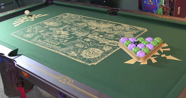 Check out this Zelda themed pool table - - Gamereactor