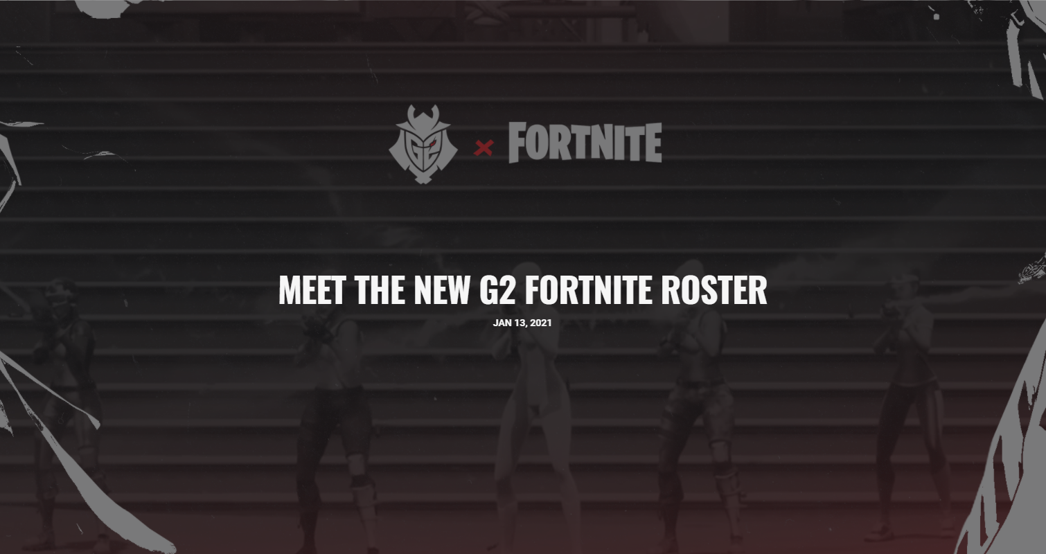 G2 Esports announces its updated Fortnite roster