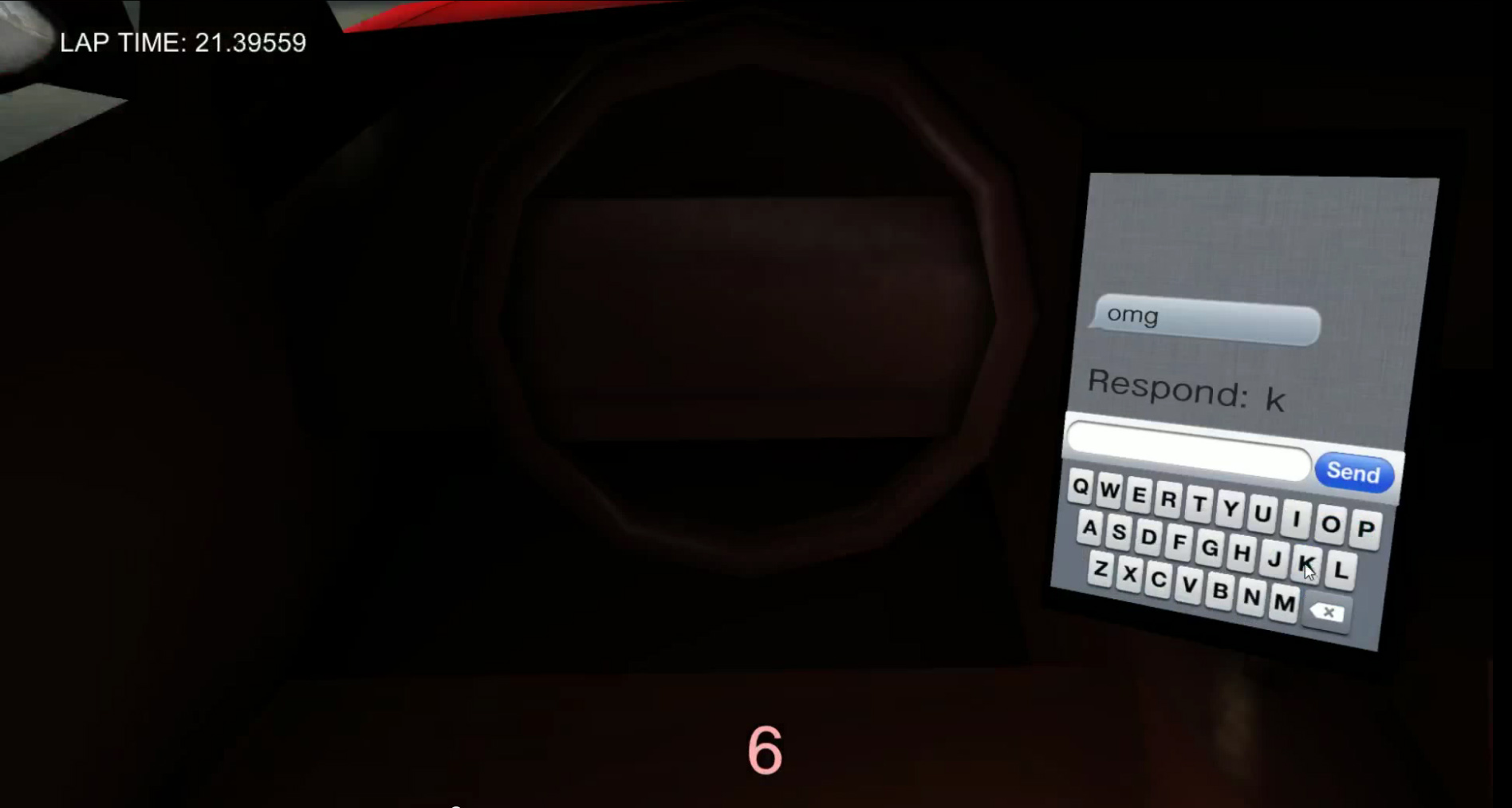 Text and drive with SMS Racing