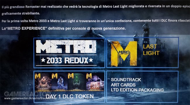 Metro Redux confirmed - Metro: Last Light - Gamereactor