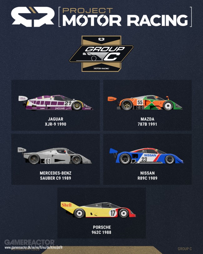 Project Motor Racing adds Nissan and Jaguar Group C-cars to the car roster