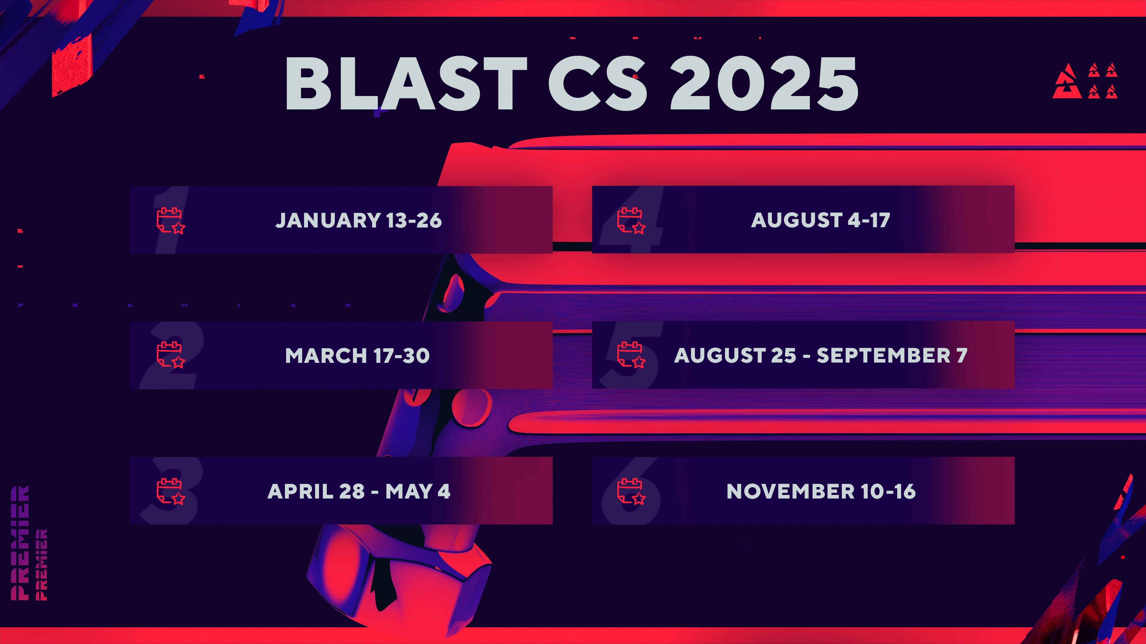 BLAST outlines its 2025 Counter-Strike schedule - Counter-Strike 2 - Gamereactor