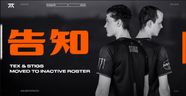 Fnatic is making a few changes to its Rainbow Six Siege roster ...