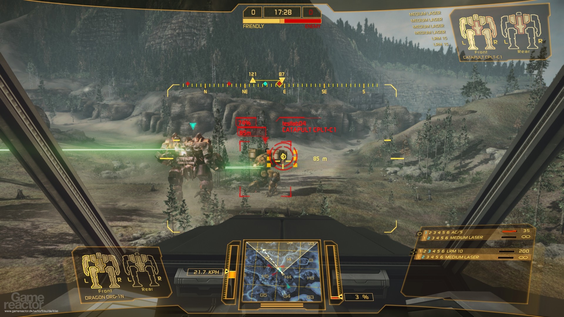 Mechwarrior Online screens