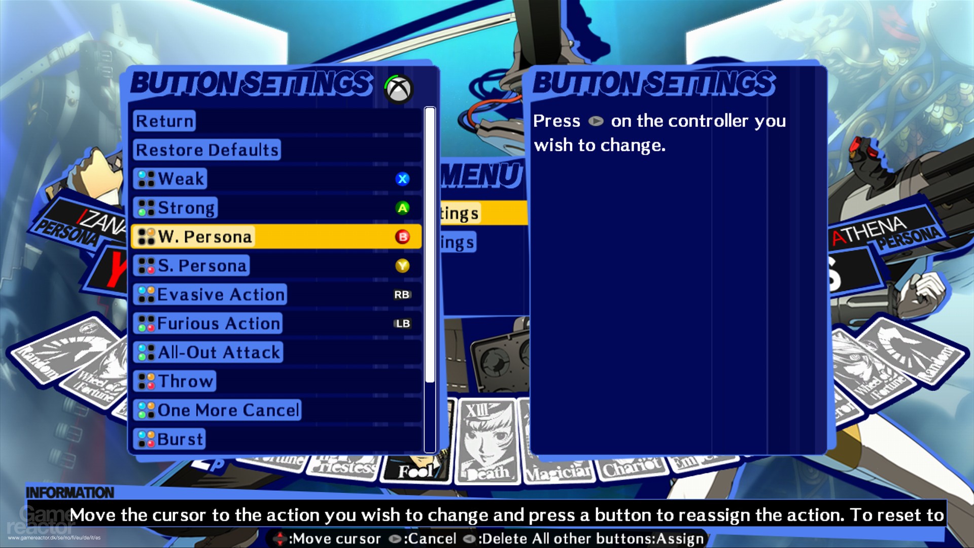 Persona 4 Arena UI screens - Persona 4: Arena - Gamereactor
