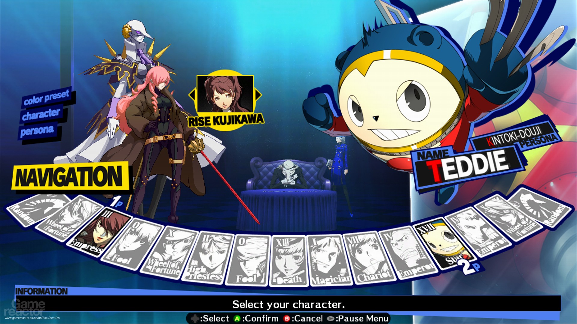 Persona 4 Arena UI screens - Persona 4: Arena - Gamereactor