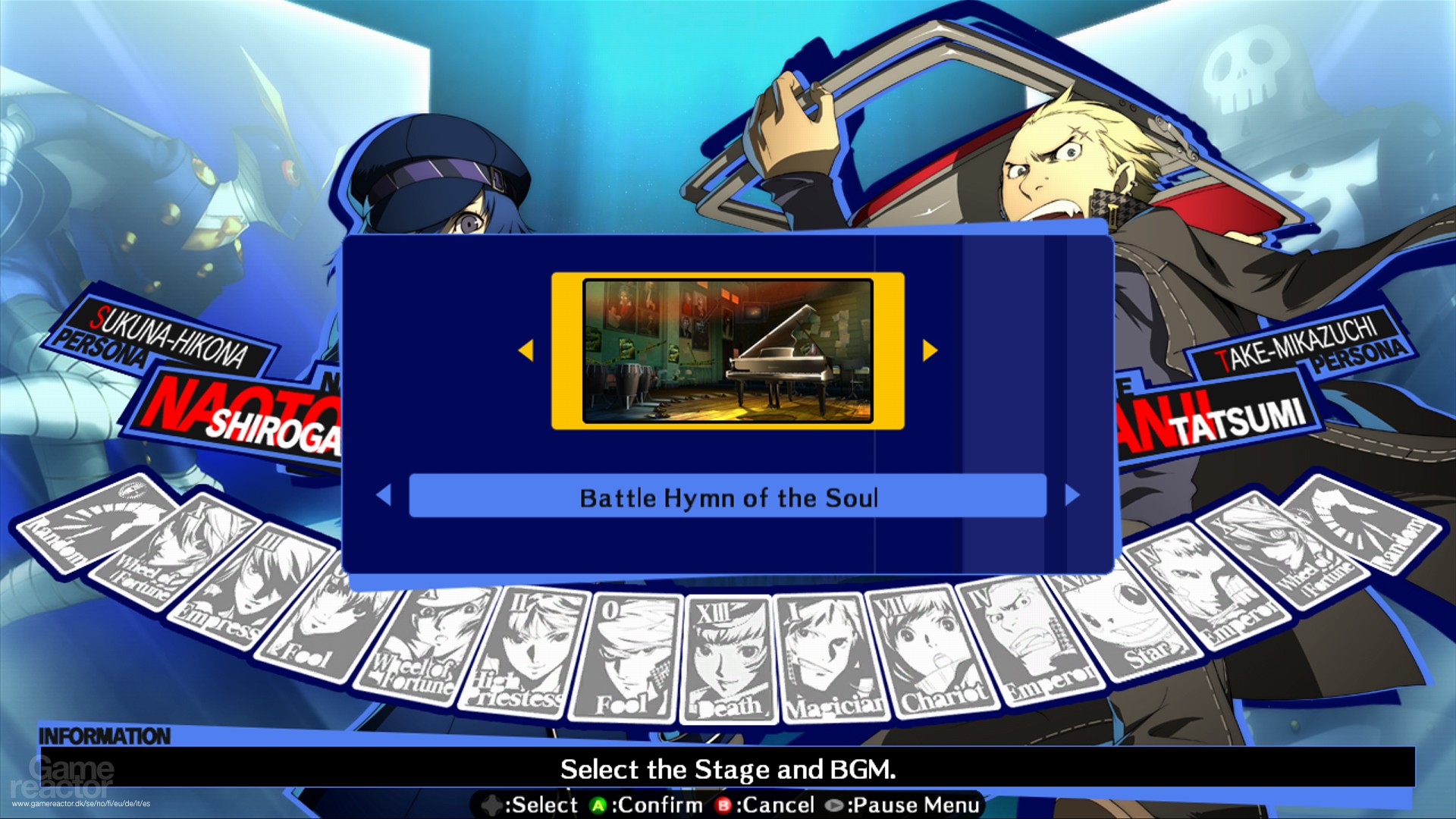 Persona 4 Arena UI screens - Persona 4: Arena - Gamereactor