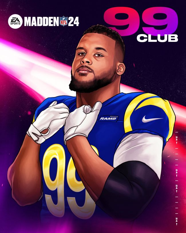 Aaron Donald makes history with seventh back-to-back Madden 99 rating ...