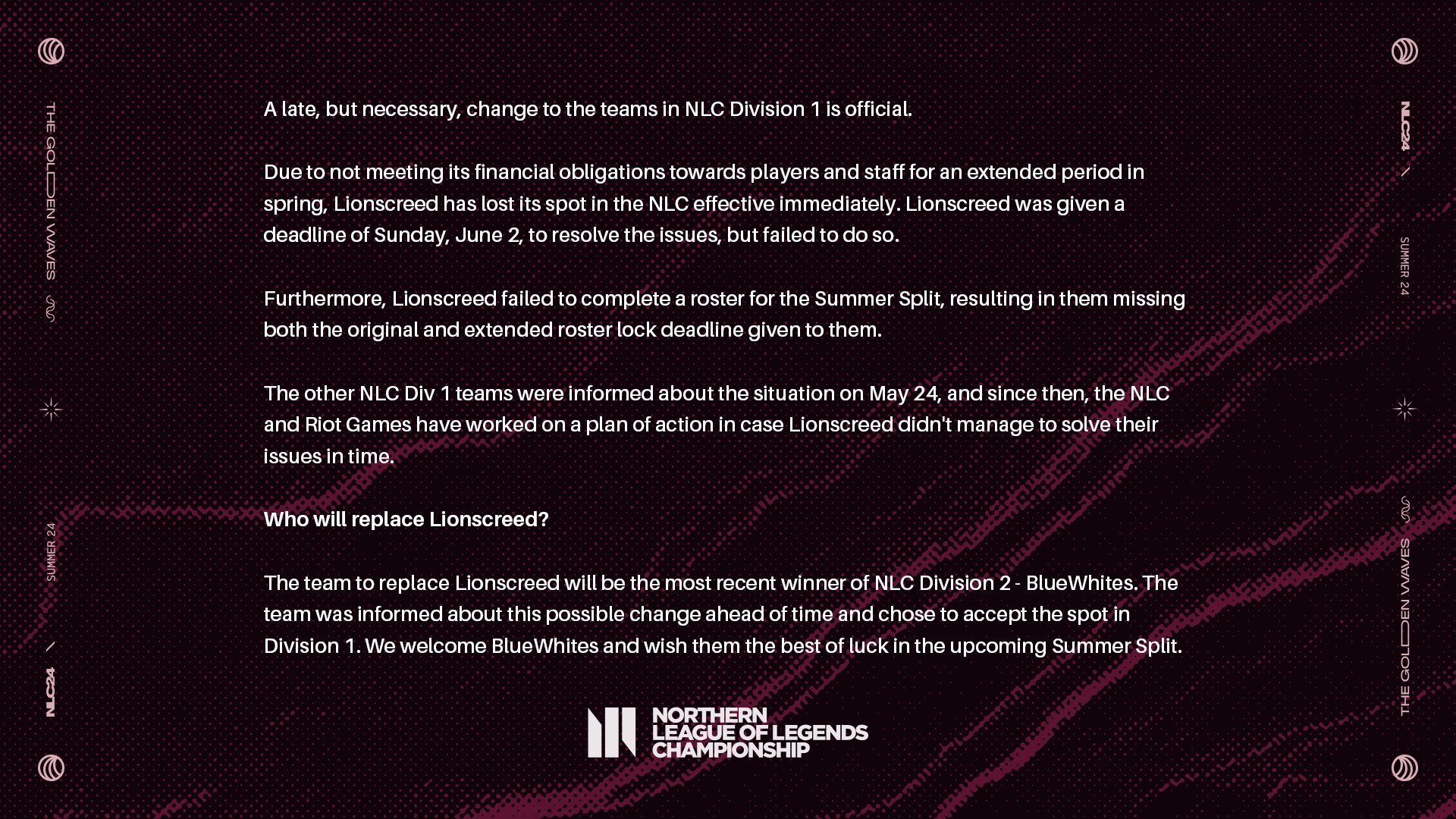 Lionscreed has been removed from the NLC for failing to pay its ...