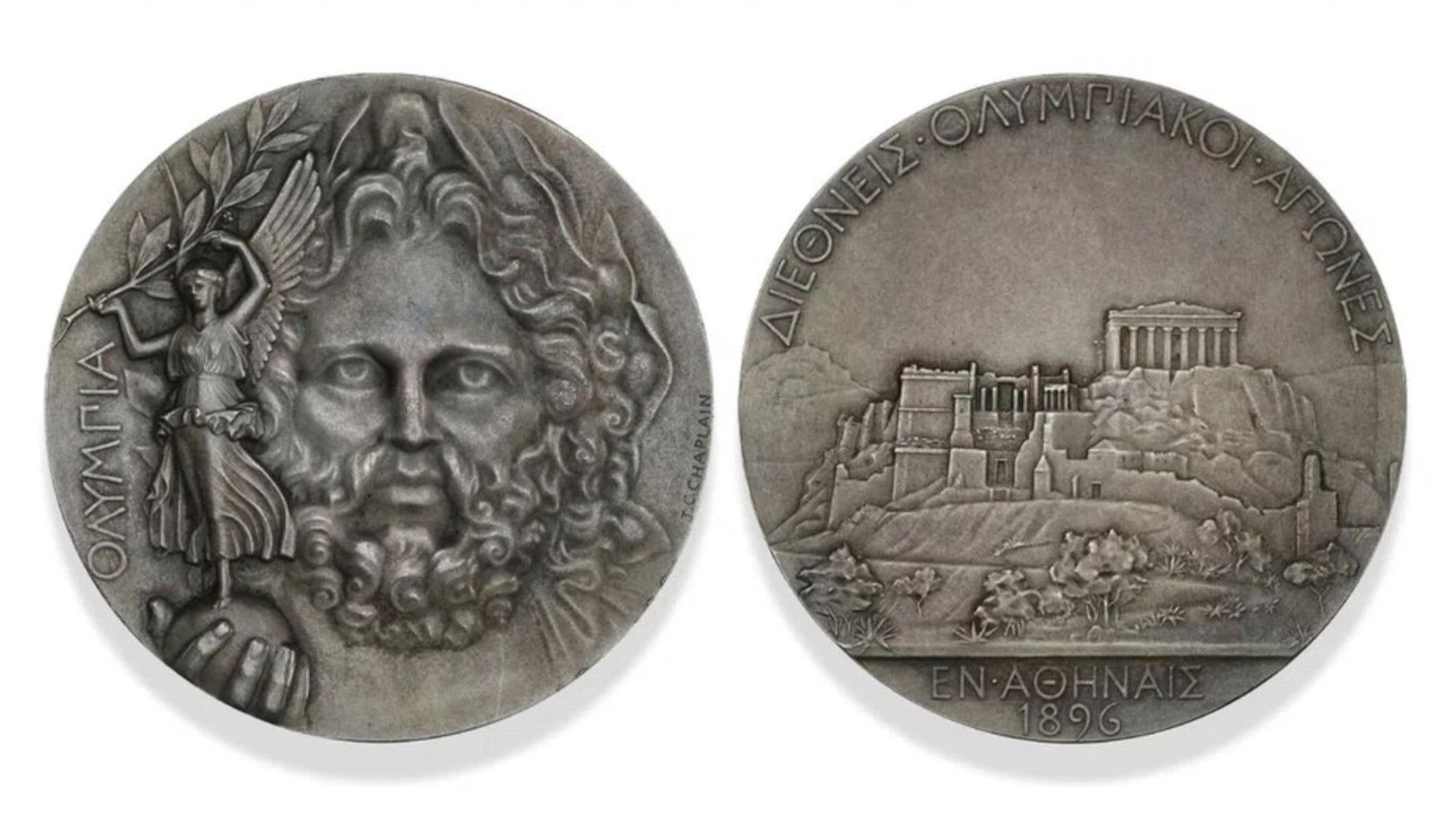 Authentic silver medal from the 1896 Olympic Games sold for over ...
