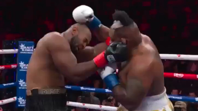 Boxer Jarrell Miller literally loses his hair after taking a punch and ...