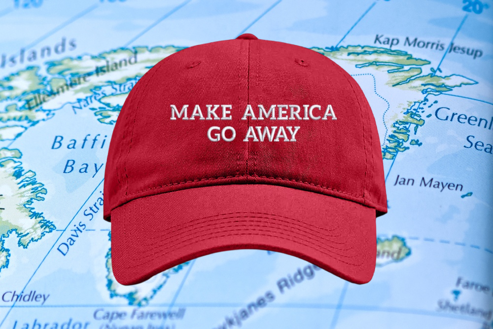 "Make America Go Away" caps become symbol of defiance in Greenland ...