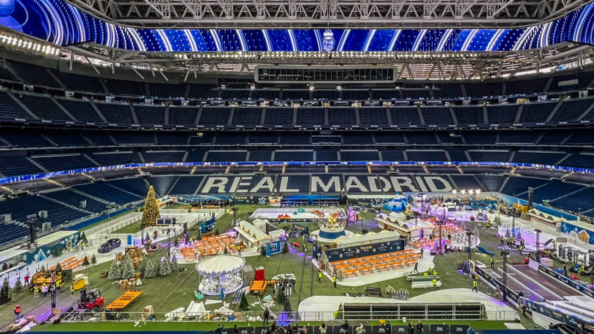 Real Madrid transforms Bernabéu stadium into a Christmas theme park ...