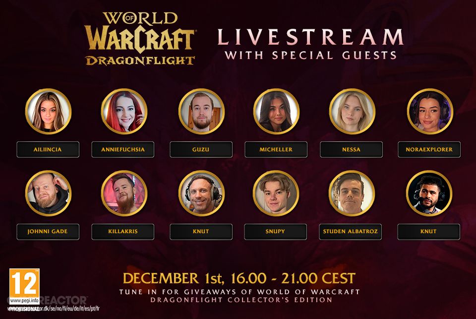 We're hosting a mega World of Warcraft: Dragonflight stream tomorrow