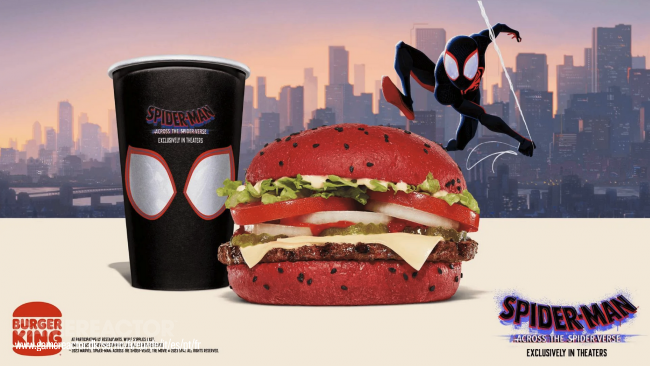 Burger King launches bright red Spider-Man burger - Spider-Man: Across ...