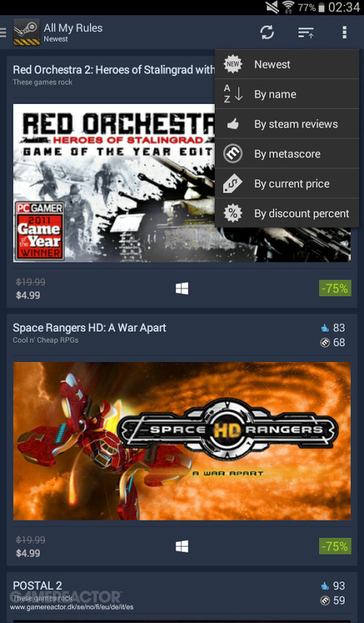 Keep track of the Steam sales with a new app - - Gamereactor