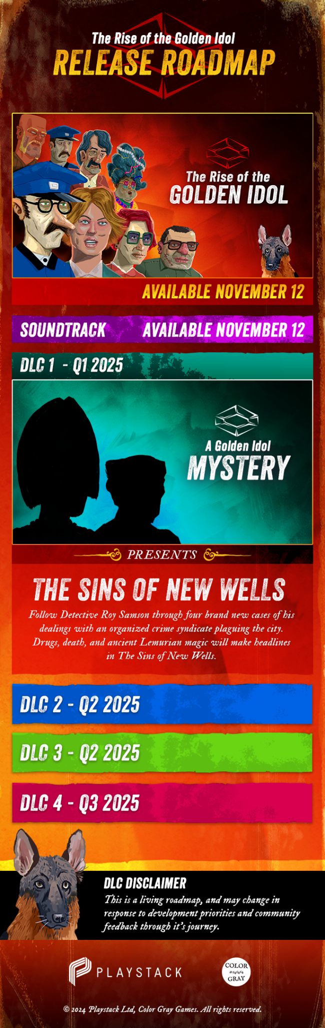 The Rise of the Golden Idol set to get 4 DLC mysteries next year