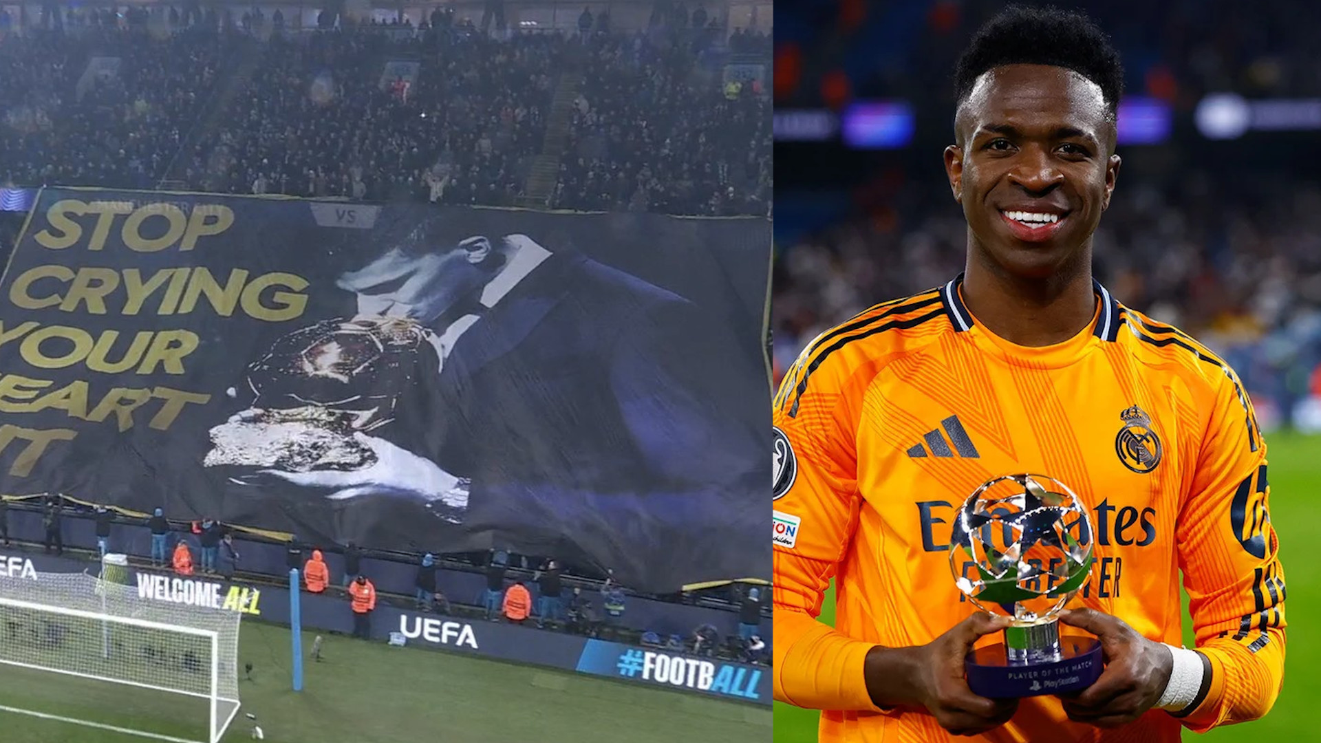 Vinícius Jr. says the "Stop Crying Your Heart Out" banner gave him more ...