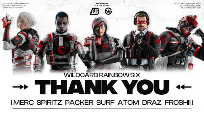 Wildcard Gaming has dropped its Rainbow Six: Siege roster