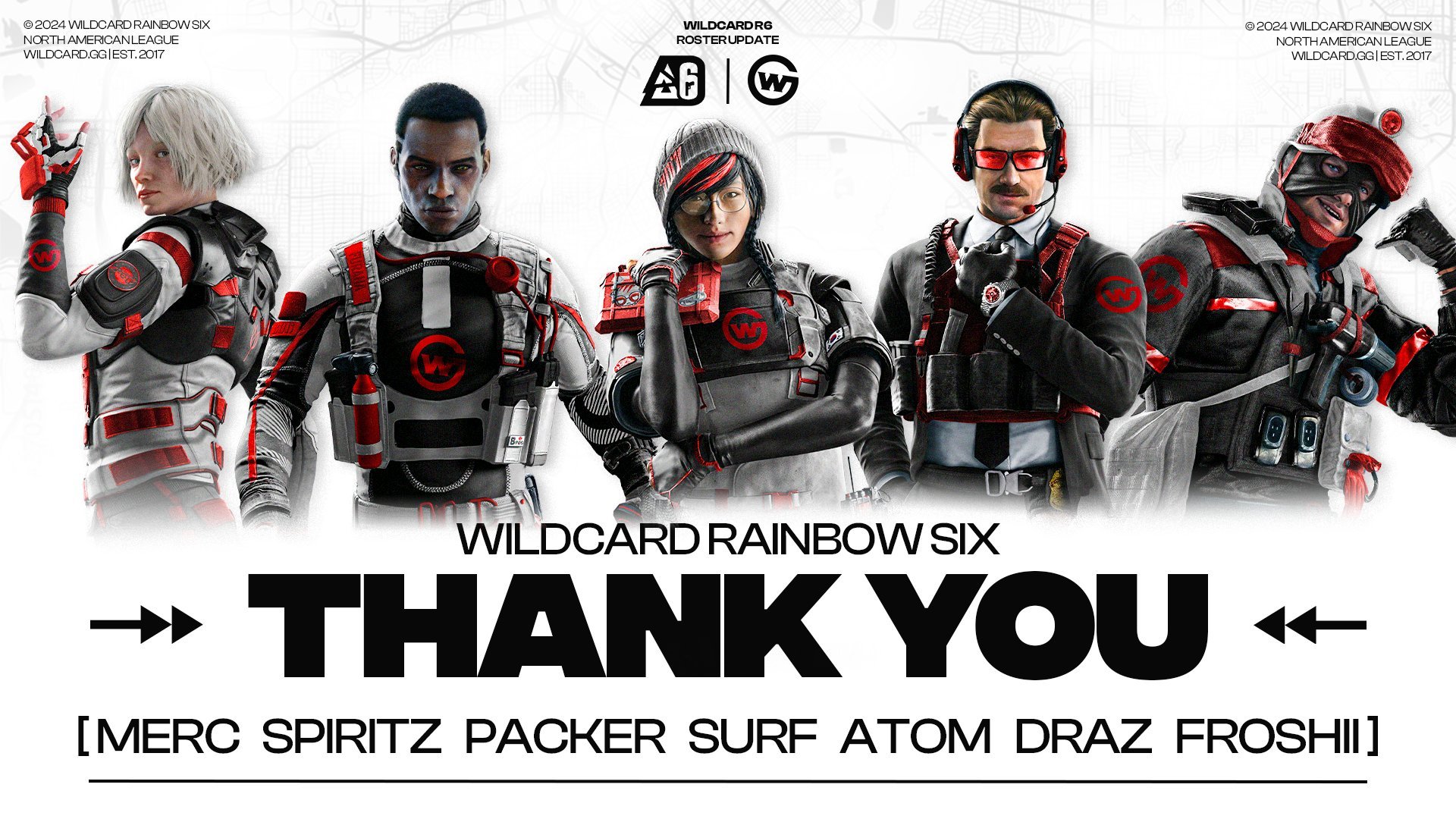 Wildcard Gaming has dropped its Rainbow Six: Siege roster