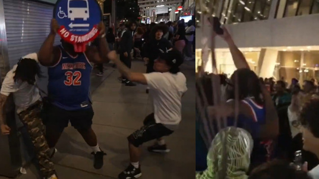 Riots, violence and chaos in New York following Knicks' defeat at the ...