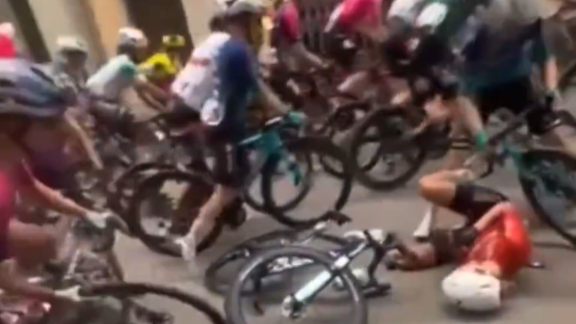 Woman pushing a cyclist in race in Spain was unintentional, local media ...