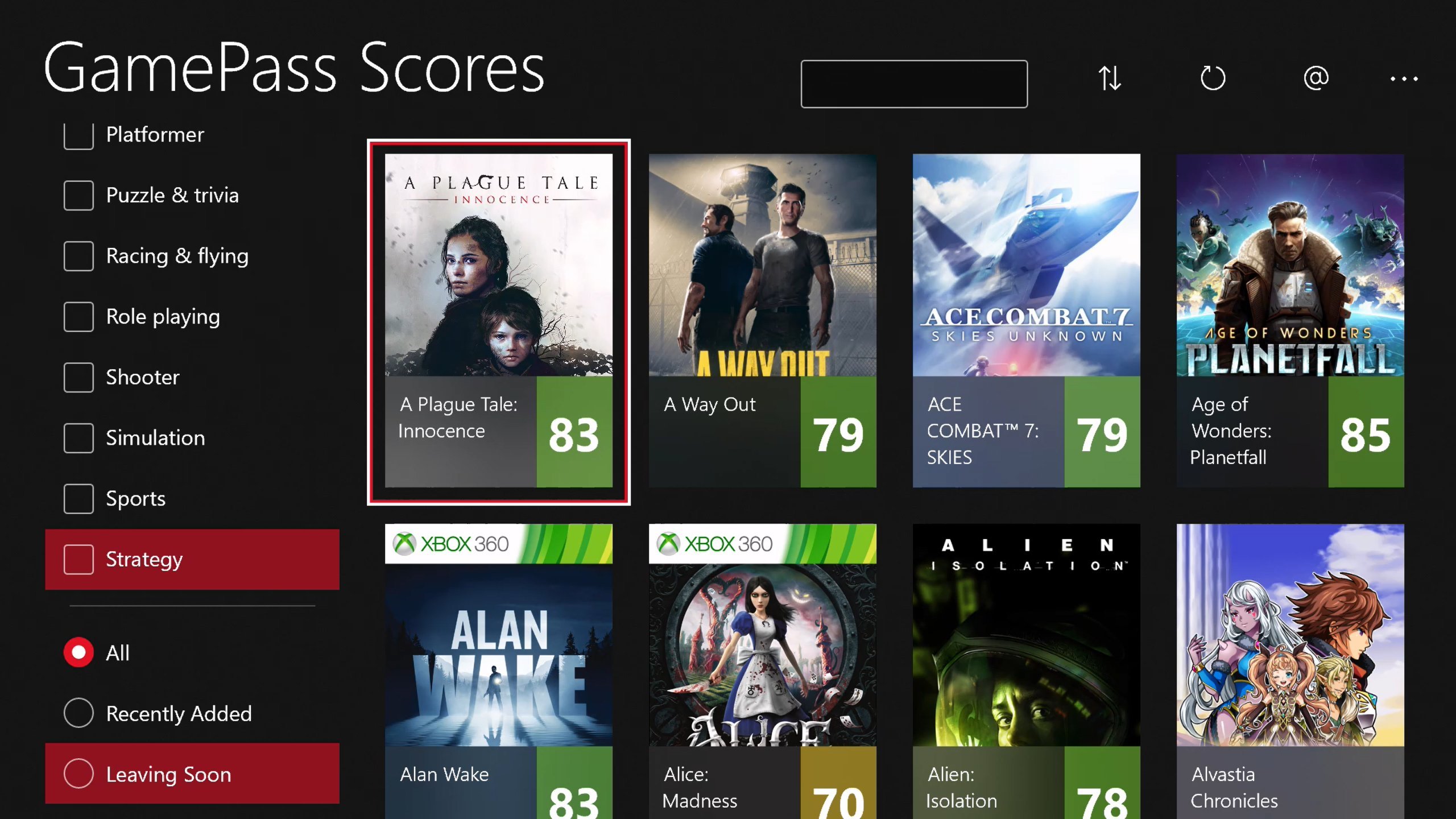Get all Metascores for Xbox Game Pass with new app - - Gamereactor