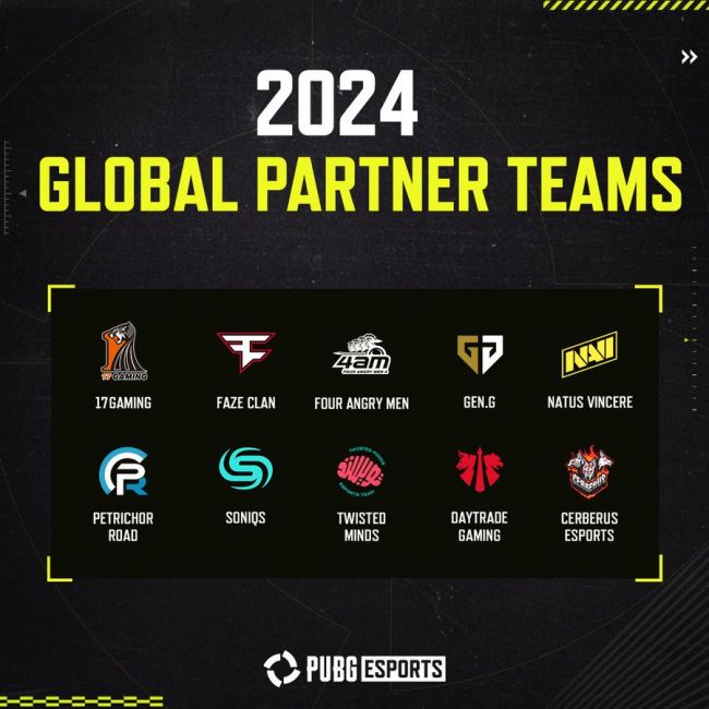 Here are the partner teams for the 2024 PUBG esports circuit - PUBG ...
