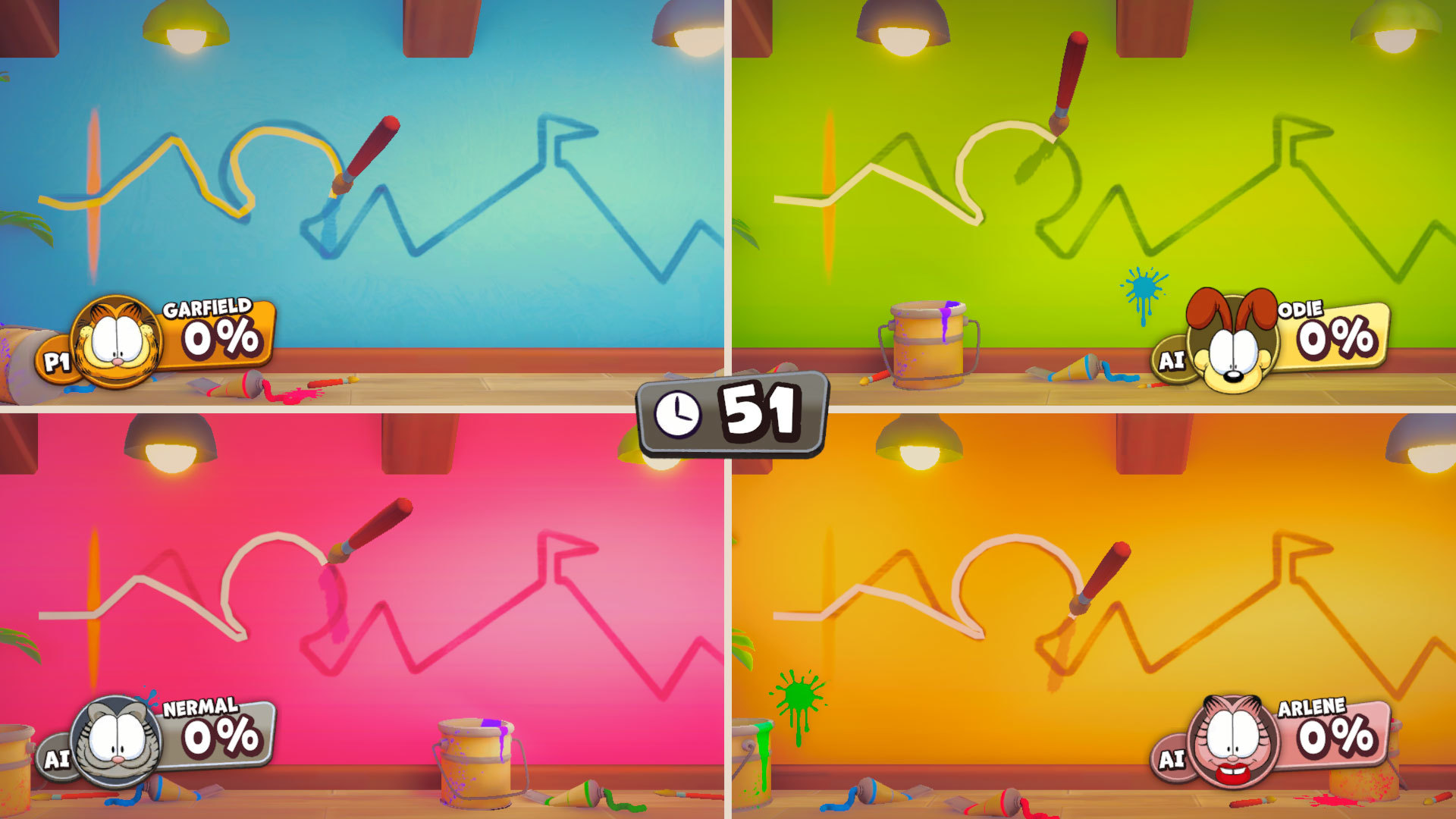 Garfield takes on Mario Party in Lasagna Party - Garfield Lasagna Party ...