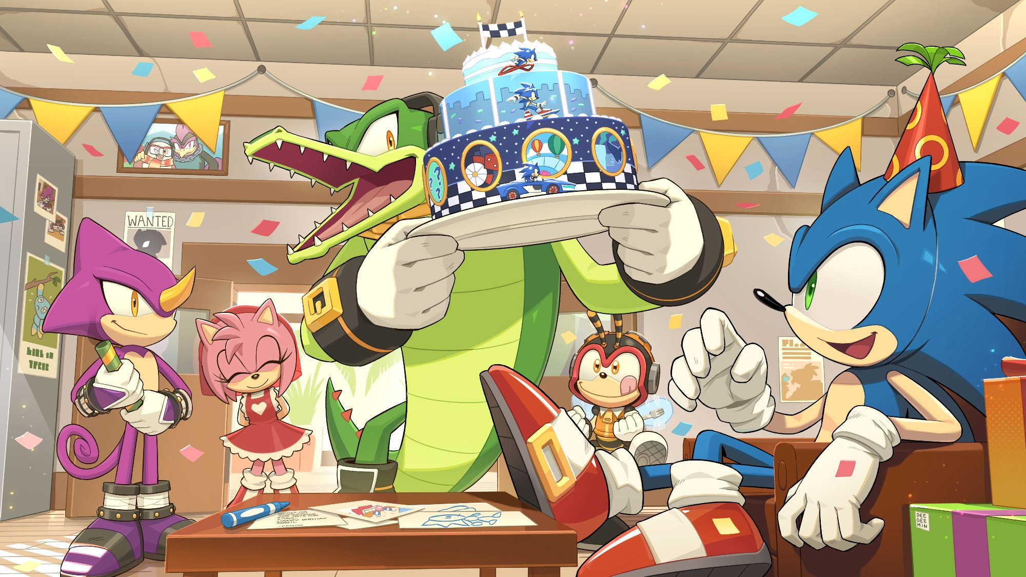 Sonic the Hedgehog celebrated his 34th anniversary with birthday art - Sonic Frontiers - Gamereactor